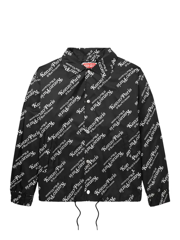 Kenzo Logo-print Nylon Hooded Jacket - Black