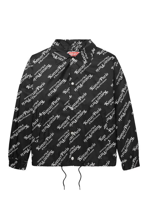 Kenzo Logo-print Nylon Hooded Jacket - Black