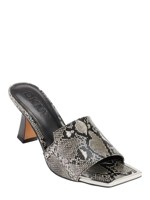 Dkny Square Toe Slide Sandal - Grey Multi