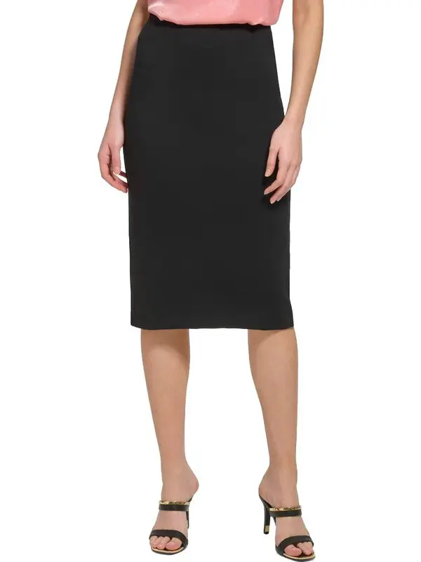 Dkny Pull-on Pencil Skirt - Black