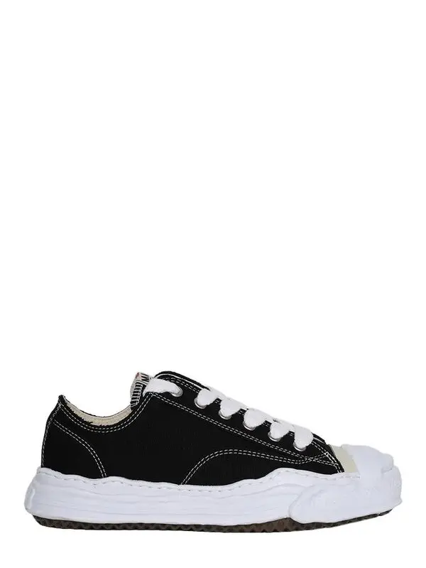 Mihara Yasuhiro Hank Og Sole Canvas Low-top Sneakers - Black