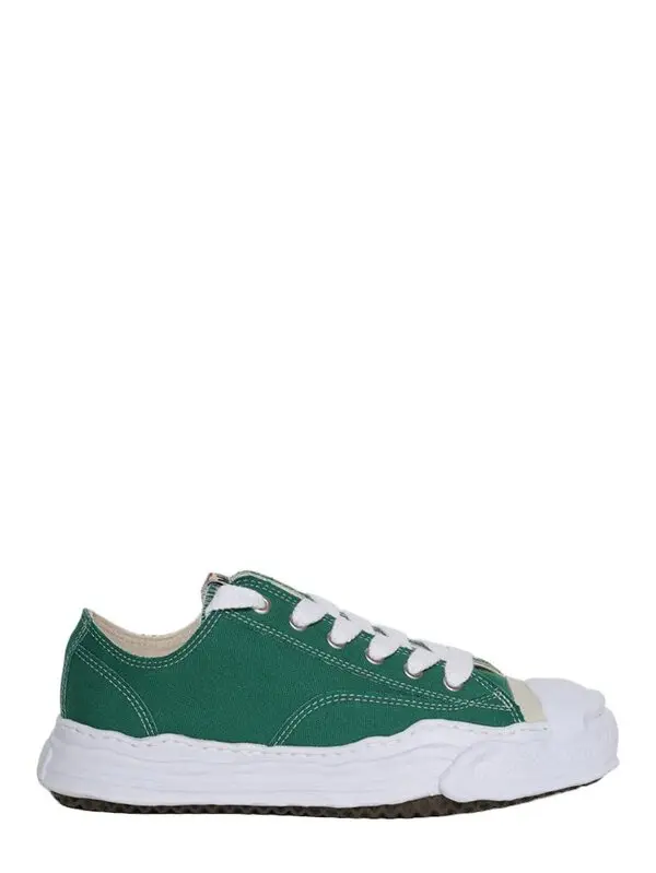 Mihara Yasuhiro Hank Og Sole Canvas Low-top Sneakers - Green
