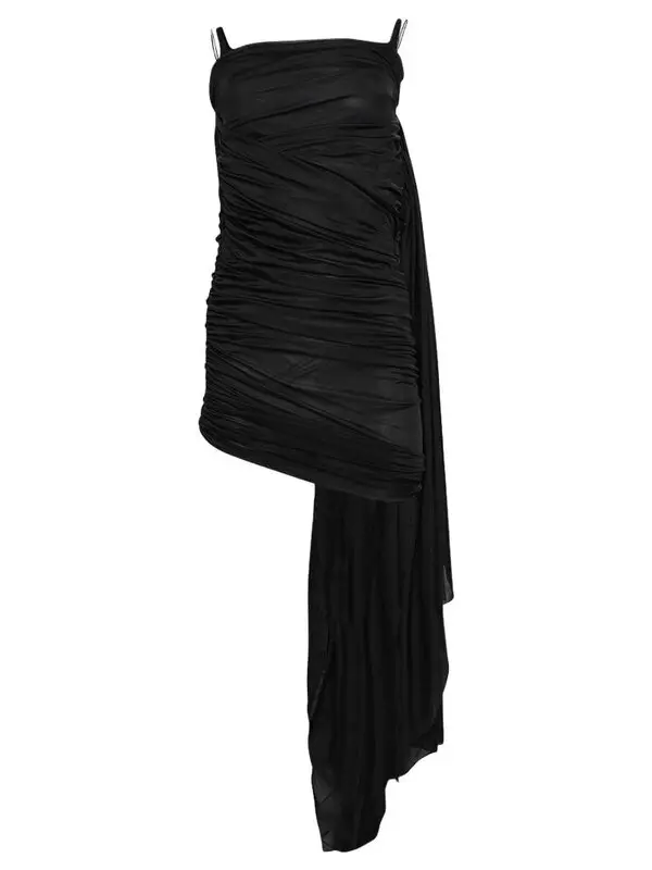 MUGLER Ruched Mini Dress - Black