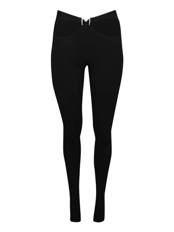 MUGLER M Cut Out Trousers - Black