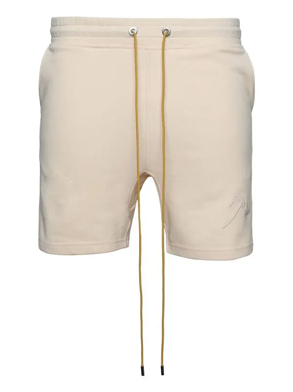 Rhude Pique Shorts - Cream