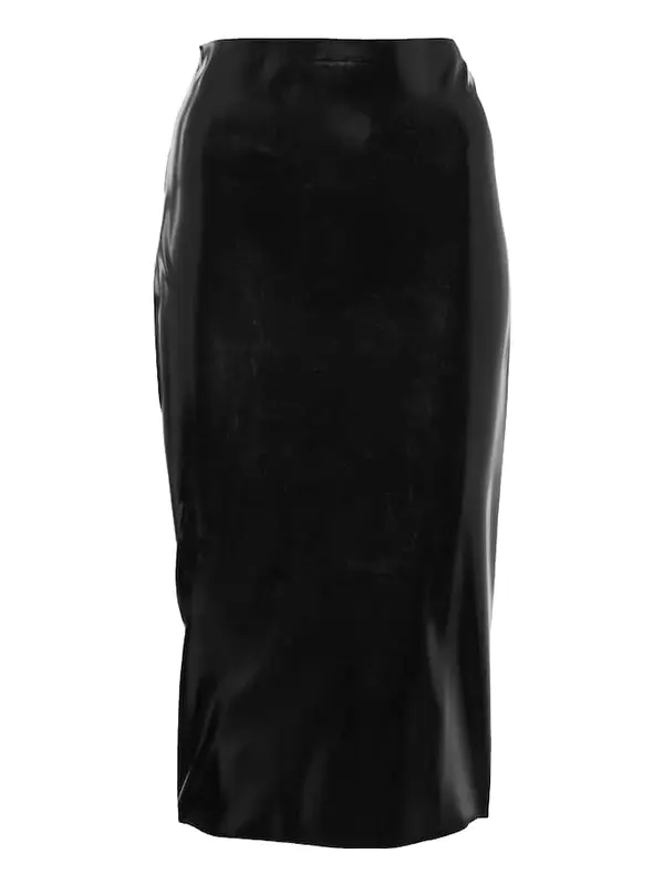 AZZEDINE ALAIA Alaïa Latex Pencil Skirt - Black