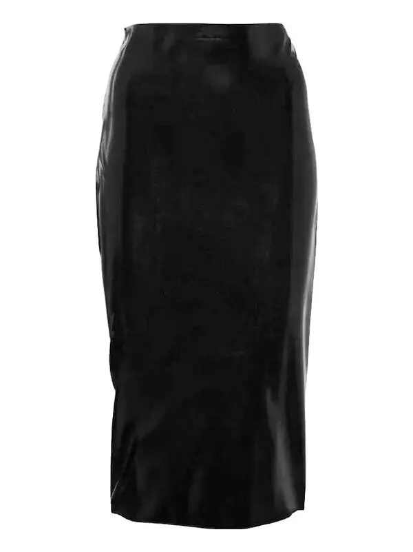 AZZEDINE ALAIA Alaïa Latex Pencil Skirt - Black