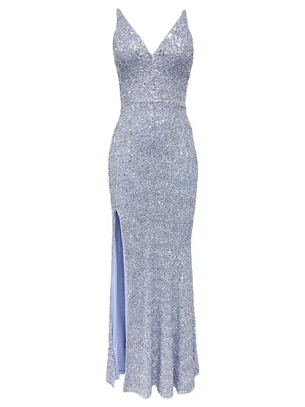Dress The Population Iris Sequined Mermaid Gown - Platinum Multi