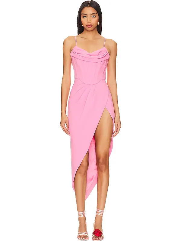 Bardot Leighton Midi Dress - Candy Pink