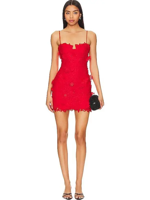 Bardot Brias Mini Dress - Fire Red
