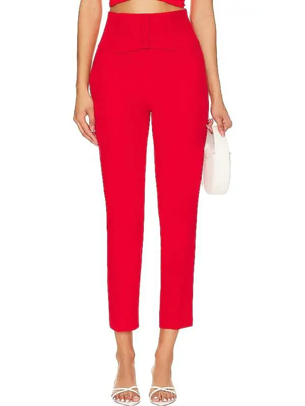Bardot Corset Pant - Famous Red