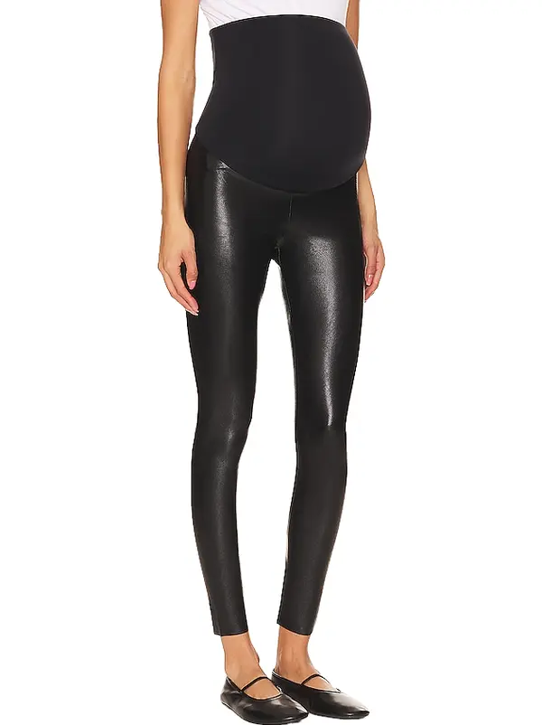 Commando Faux Leather Maternity Legging - Black