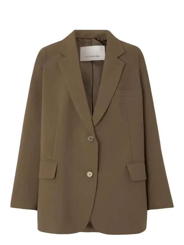 THE FRANKIE SHOP Bea Crepe Blazer - Brown
