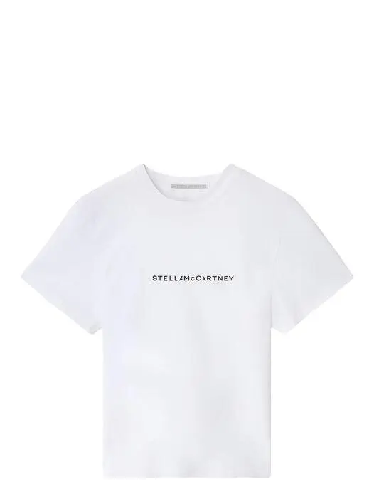 Stella McCartney Logo Oversized Cotton T-shirt - White