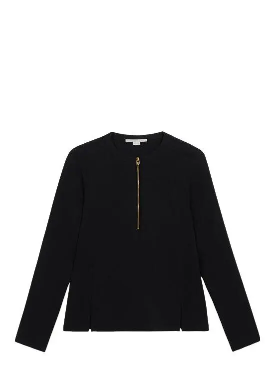 Stella McCartney Arlesa Double Split Hem Zip Blouse - Black