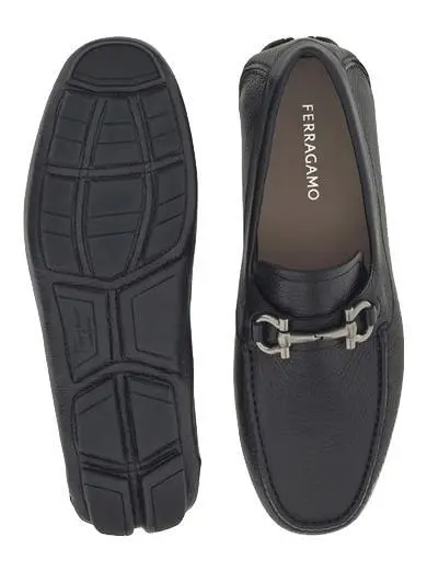 FERRAGAMO Gancini Ornament Driver - Black