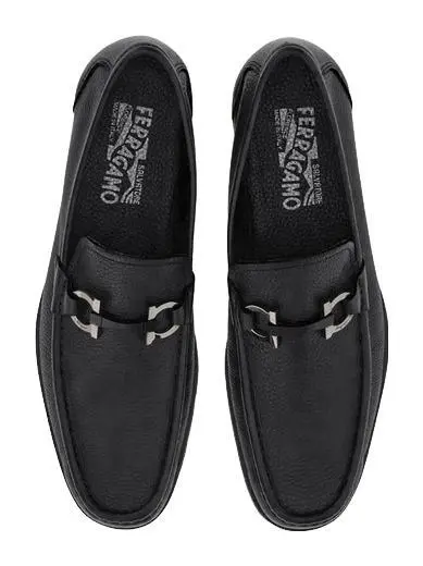 FERRAGAMO Gancini Buckle Loafer - Black