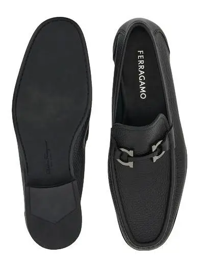 FERRAGAMO Gancini Buckle Loafer - Black