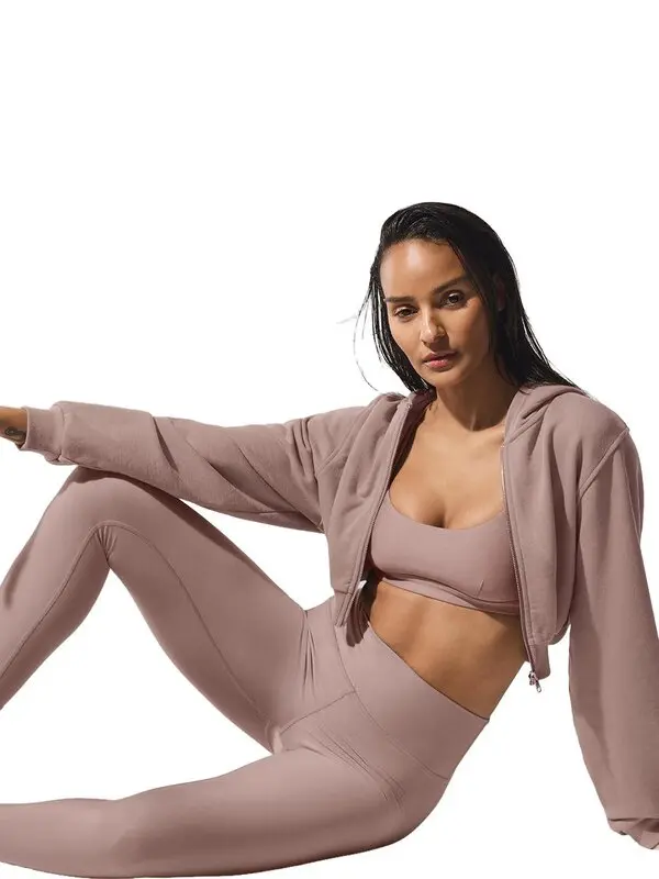Alo Yoga Sweet Escape Zip-up Hoodie - Taupe
