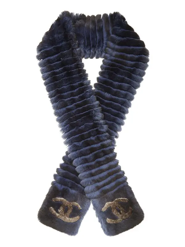 Chanel Fur Muffler - Blue