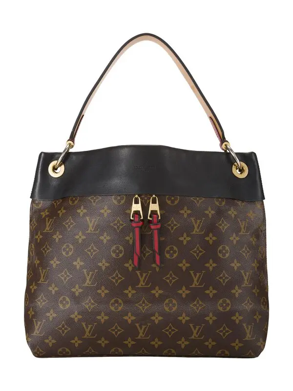 LOUIS VUITTON Monogram Canvas Tuileries Hobo - Black