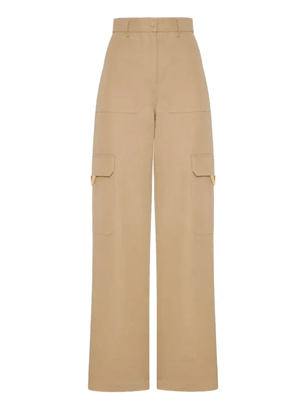 Valentino Garavani Canvas Cargo Trousers - Neutrals