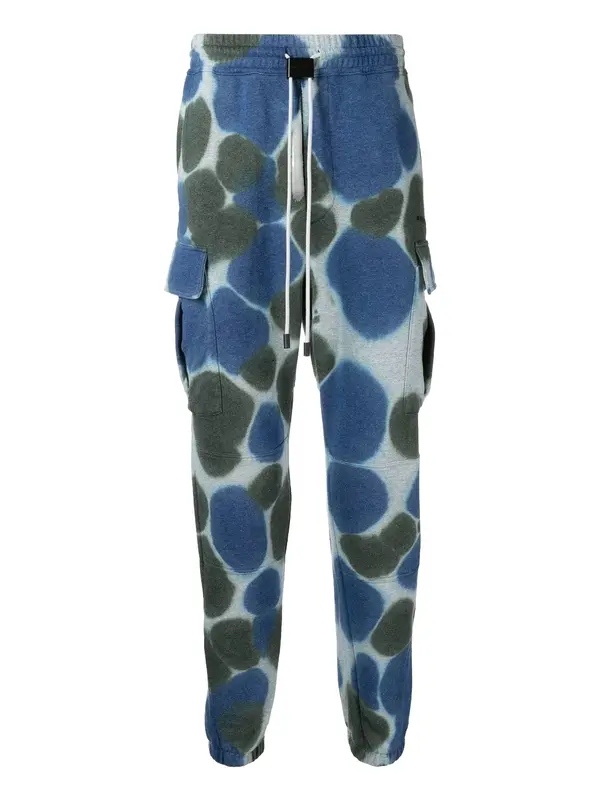 Buscemi Tie-dye Cotton Track Pants - Blue