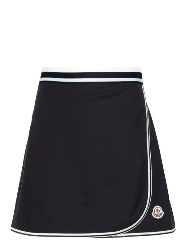 Moncler Logo-patch Wrap Skirt - Blue