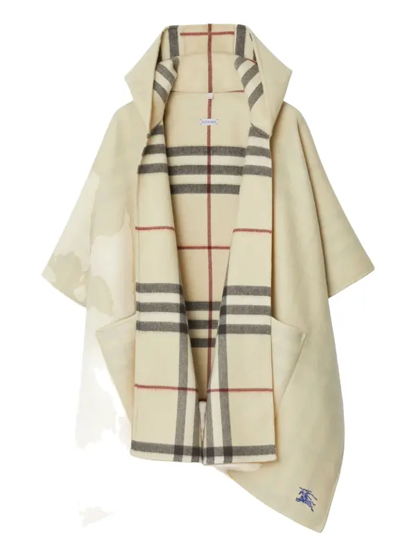 Burberry Embroidered Cashmere Cape - Neutrals