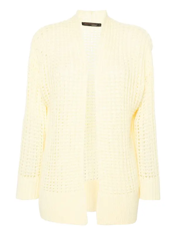 Incentive! Cashmere Open-knit Cashmere Cardigan - Yellow
