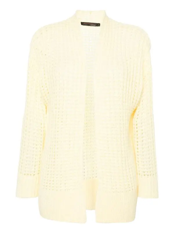 Incentive! Cashmere Open-knit Cashmere Cardigan - Yellow