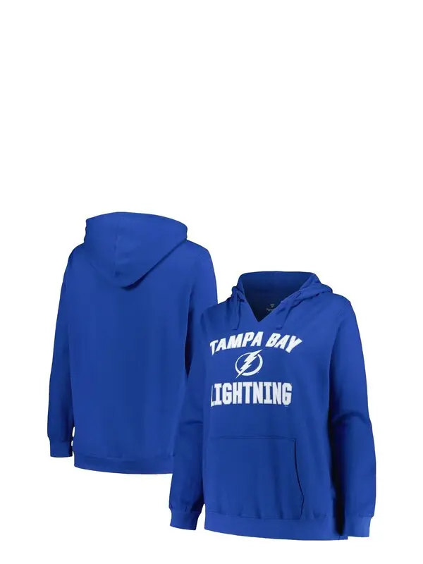 Profile Tampa Bay Lightning Arch Over Logo Pullover Hoodie - Blue
