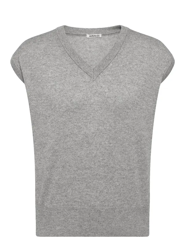 Auralee Cashmere And Silk Sweater Vest - Grey