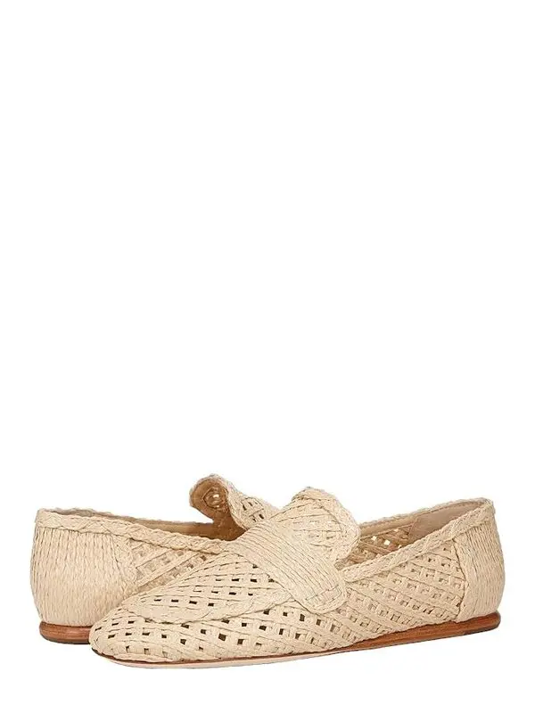 Vince Davis Raffia Loafers - Beige