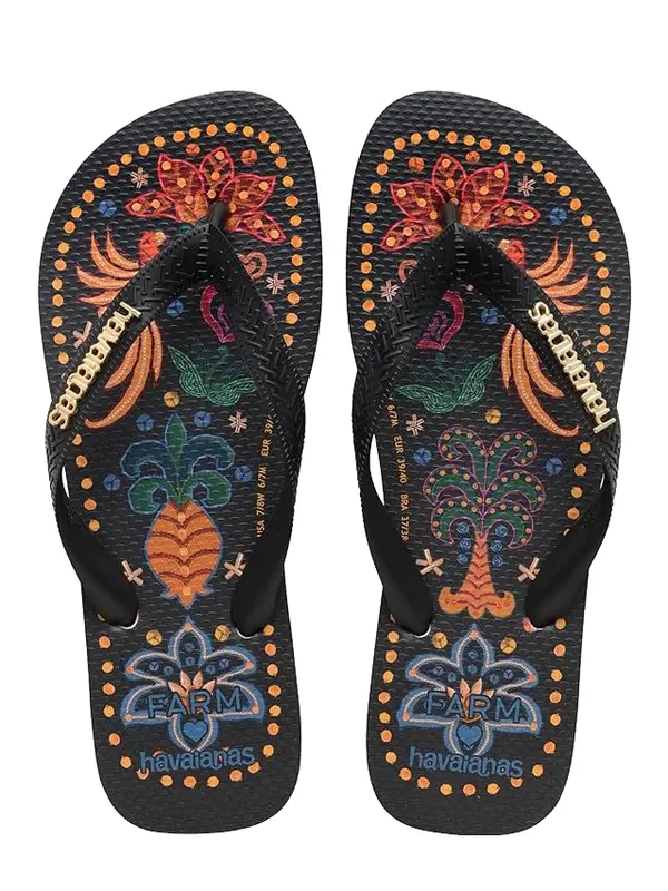 Havaianas Farm Rio Flip-flop Sandals - Black