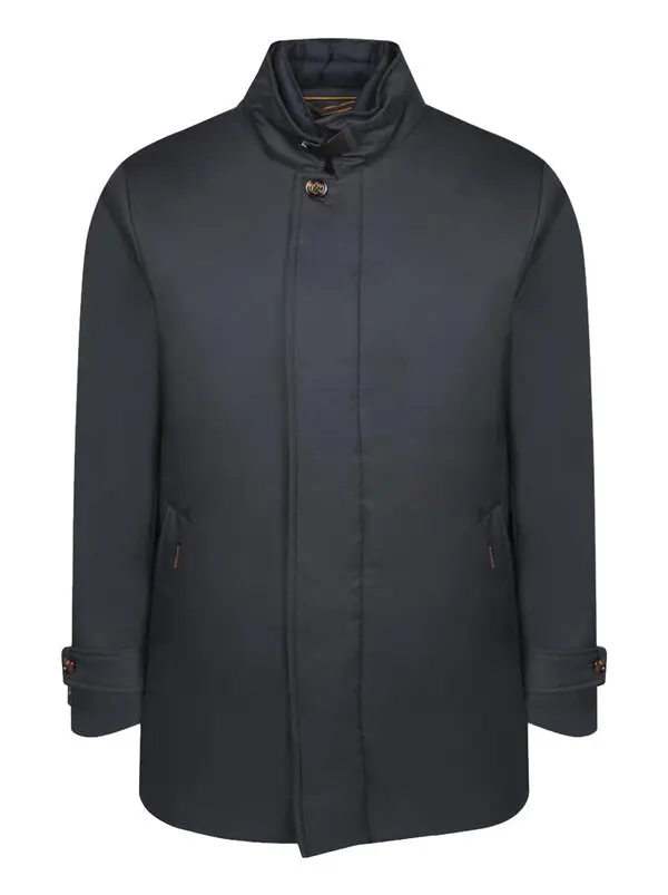MOORER Padded Trequarti Coat - Blue