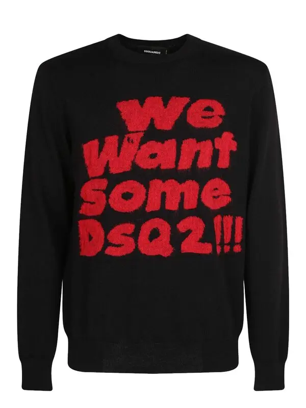 Dsquared2 Knitwear Wool Sweater - Black
