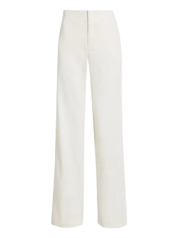 FRAME Linen-blend Wide-leg Pants - Ecru