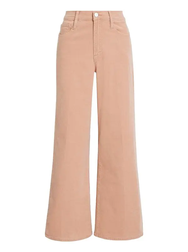 FRAME Le Slim Palazzo Cotton-blend Corduroy Pants - Blush