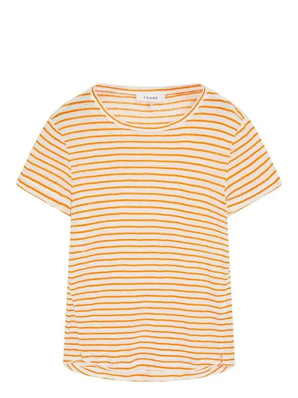 FRAME Easy True Striped T-shirt - Orange