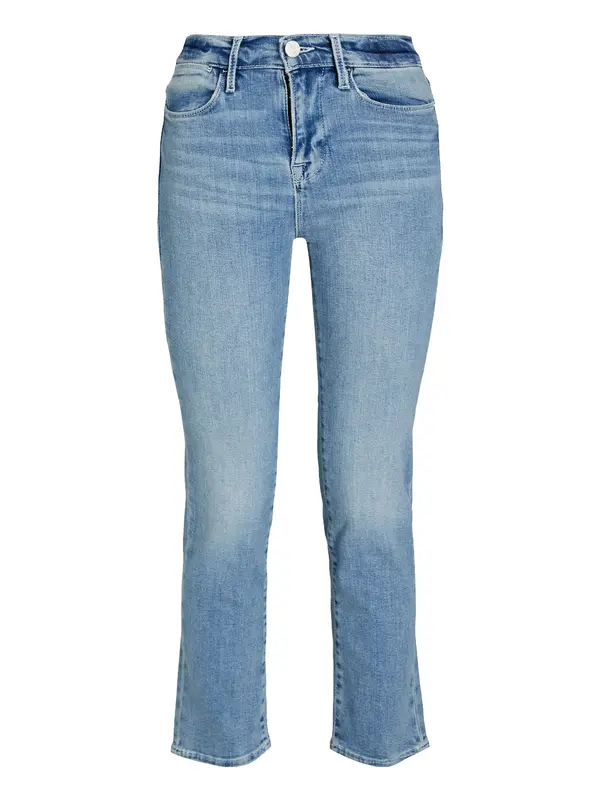 FRAME Le High Straight Cropped Jeans - Light Denim