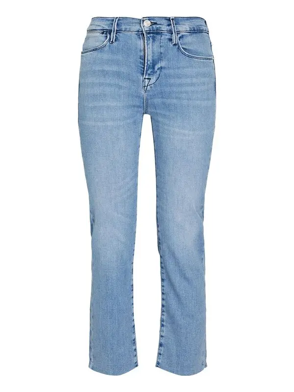 FRAME Le High Straight Cropped Jeans - Light Denim
