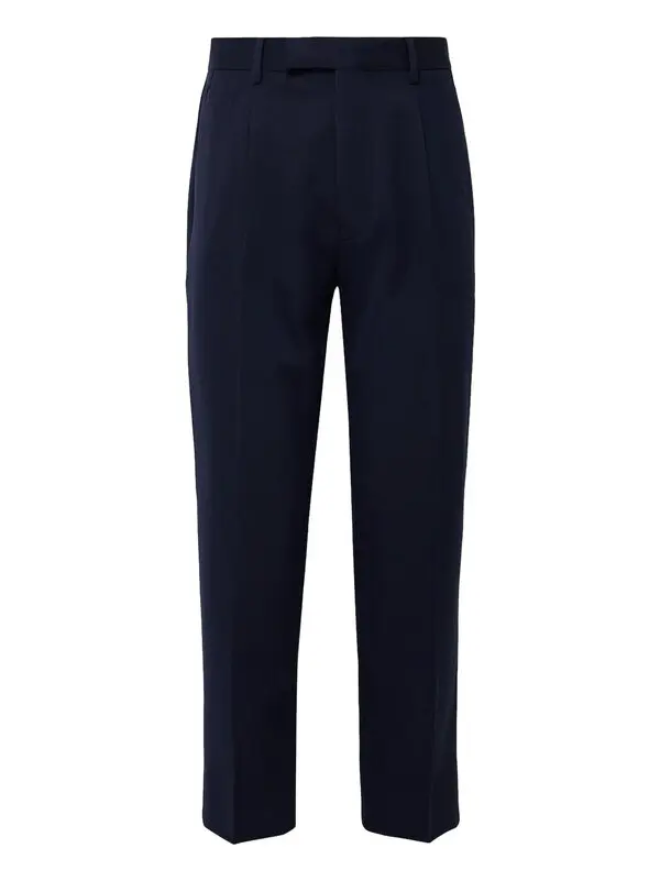 Zegna Slim-fit Pleated Trousers - Blue