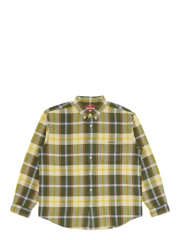 Supreme Plaid Flannel Shirt - Green