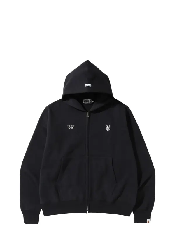 A BATHING APE Ursus Loose Fit Zip Up Hoodie - Black