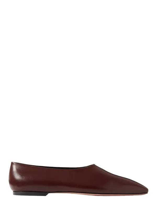 NEOUS Atlas Leather Ballet Flats - Brown