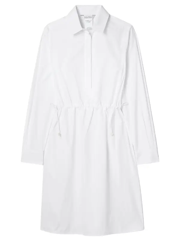 Max Mara Juanita Cotton-poplin Shirt Dress - White