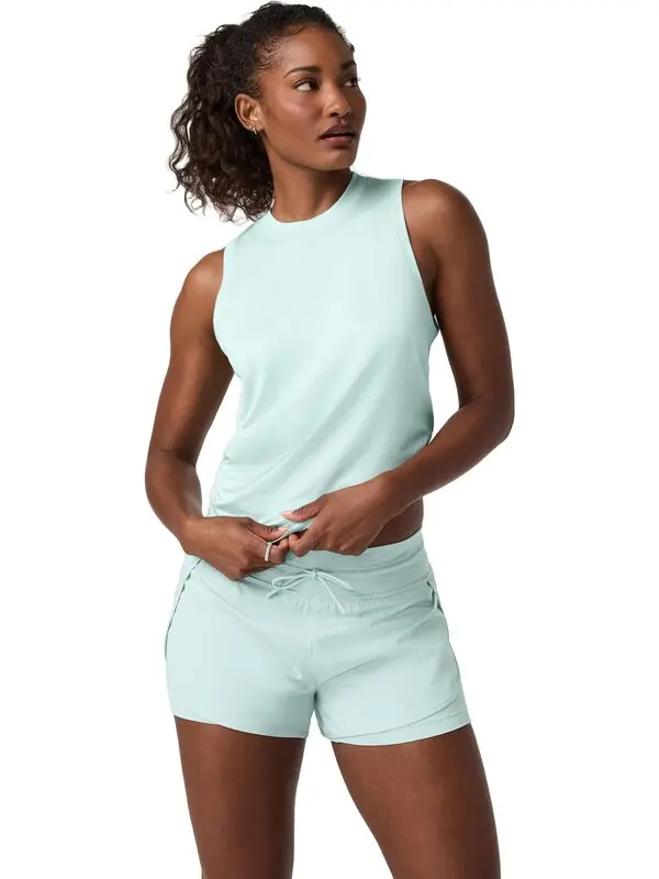 Vuori Energy Long Tank Top - Spearmint Heather