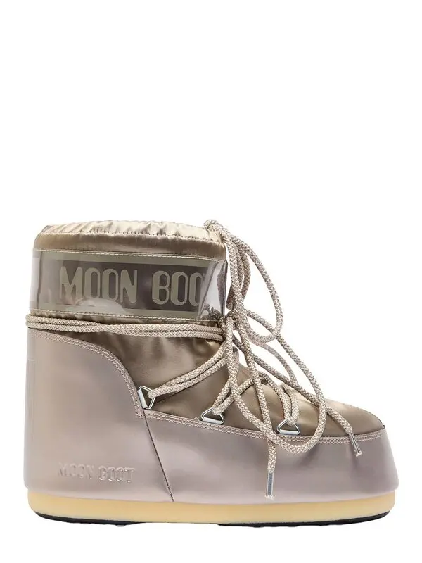 Moon Boot Icon Padded Metallic Satin Snow Boots - Gold