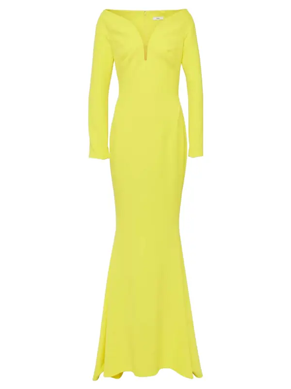 Safiyaa Wilson Crêpe Gown - Yellow